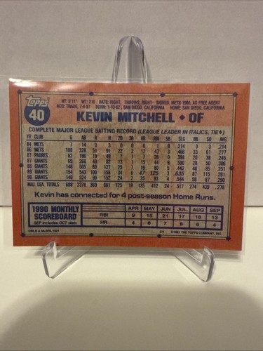 1991 Topps Desert Shield #40 Kevin Mitchell RARE! | eBay