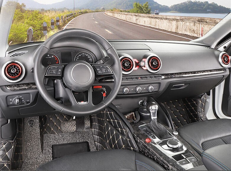 For Audi A3 S3 RS3 2015-2020 Forged Carbon Fiber Inner Door&Console ...