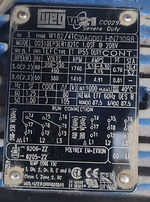 WEG W21 00318P3ER182TC | eBay