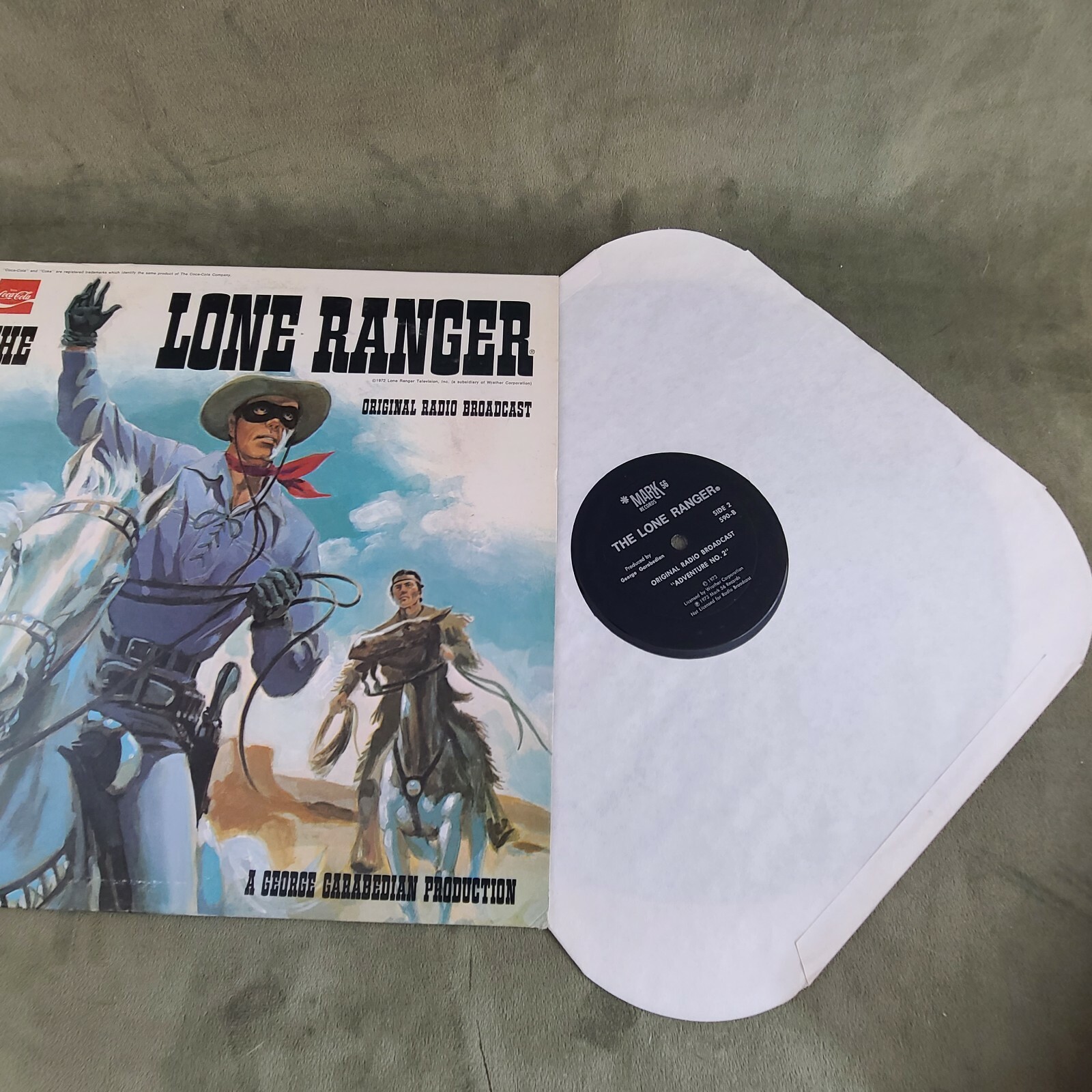 THE LONE RANGER Radio Original Broadcast Vinyl LP by Coca-Cola Old Time ...