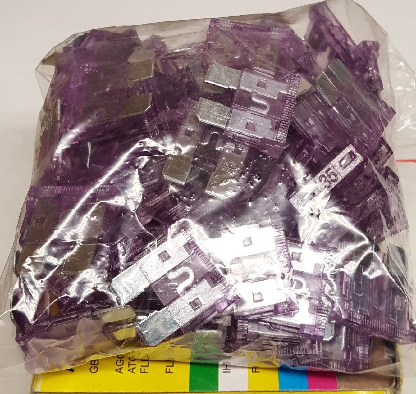 100pcs 35A Color Coded Standard ATO/ATC Blade Fuse for Auto Cars Trucks ...