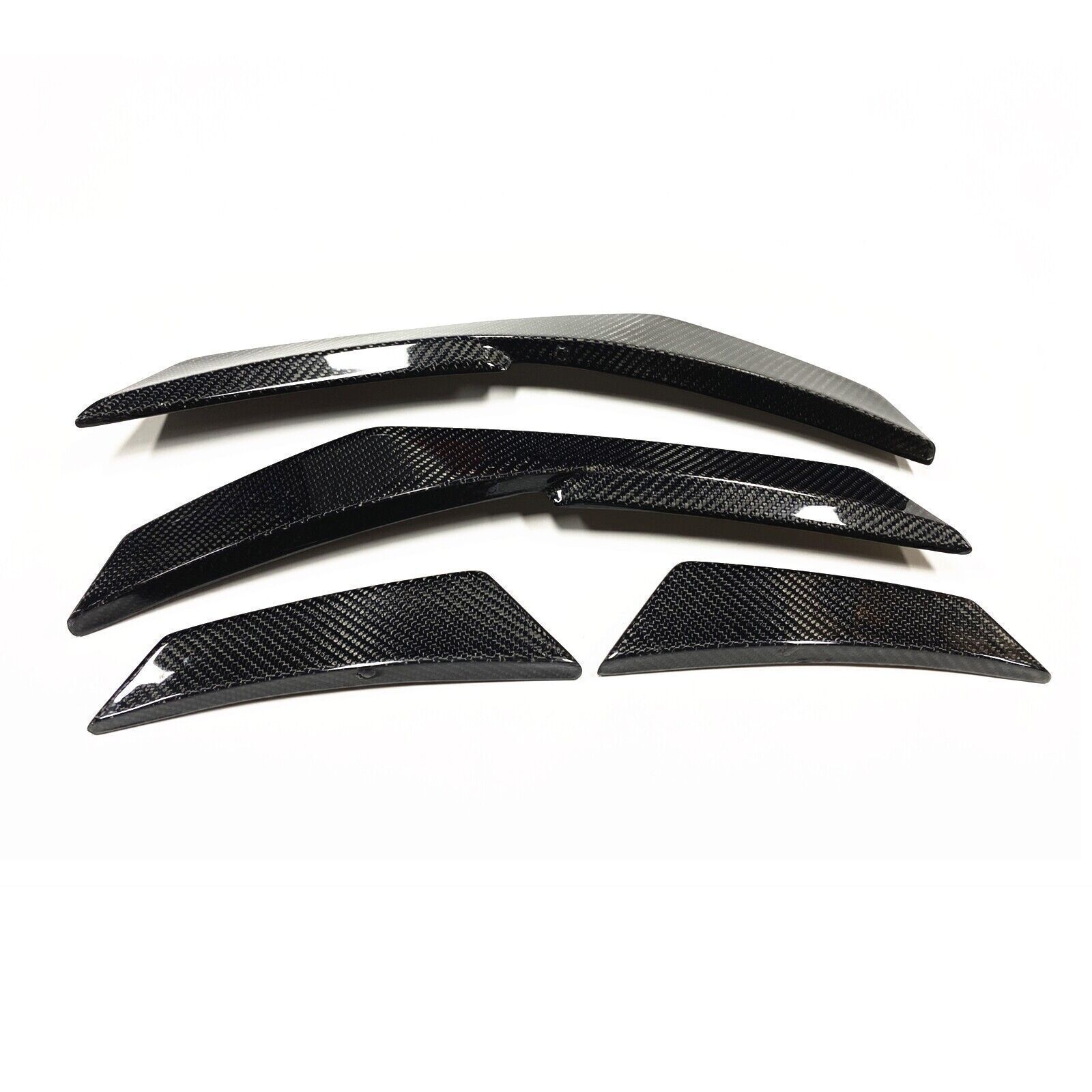 4pcs Carbon Fiber Front Bumper Side Splitter Fin For Audi R8 2Door 2016 ...