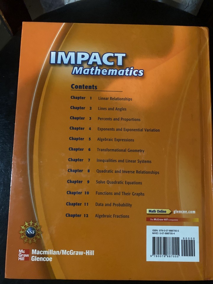 Elc: Impact Math Ser.: IMPACT Mathematics, Course 3, Student Edition by ...