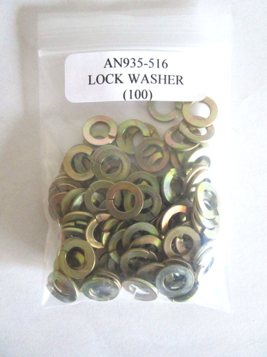 AN935-516 Lock Washer Split Helical Plated Steel Alt. MS35338-45 - Lot ...