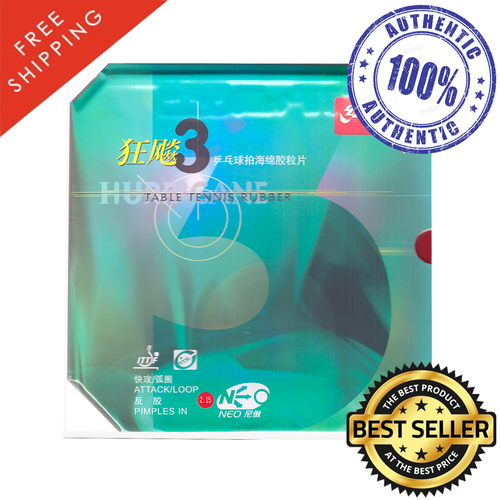 DHS Hurricane 3 Neo Hard Table Tennis & Ping Pong Rubber, Pick Color ...
