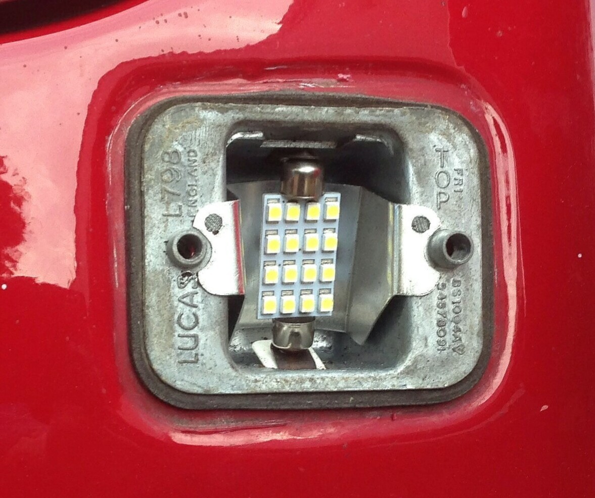 JAGUAR E TYPE Ser 2&3 reverse light refurbishment kit NEW seals(2)+LED ...