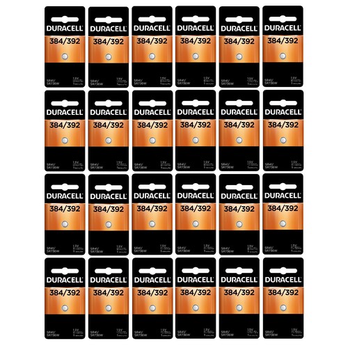 24 384/392 Duracell Silver Oxide Batteries (AG3, LR41, MS312, SP384 ...