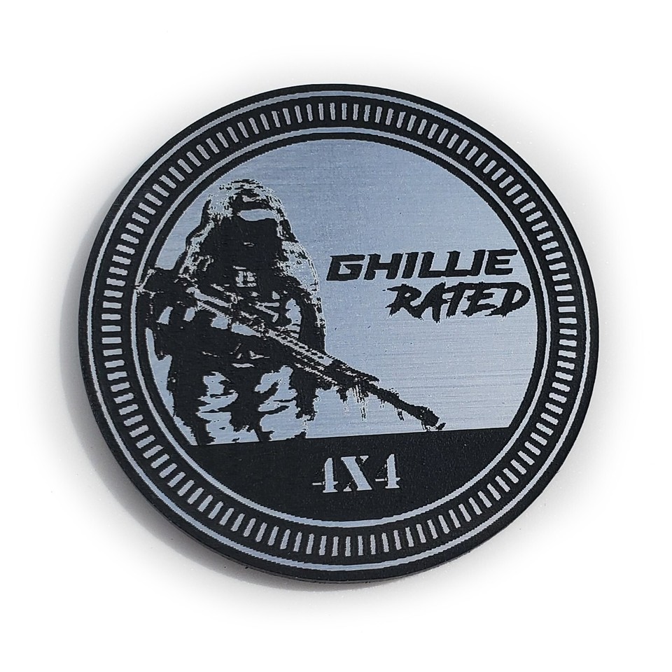 Pair (2) GHILLIE Rated Fender Badges fits JEEP WRANGLER YJ JL JK TJ CJ ...