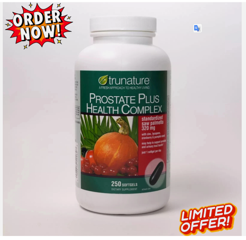 Trunature PROSTATE PLUS HEALTH COMPLEX Saw Palmetto with Zinc 250 ...