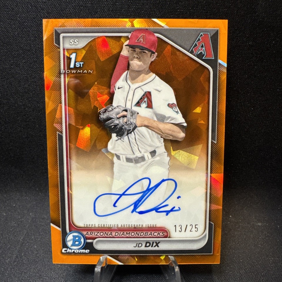 2024 BOWMAN DRAFT SAPPHIRE JD DIX 1ST Orange SAPPHIRE AUTO /25 ...