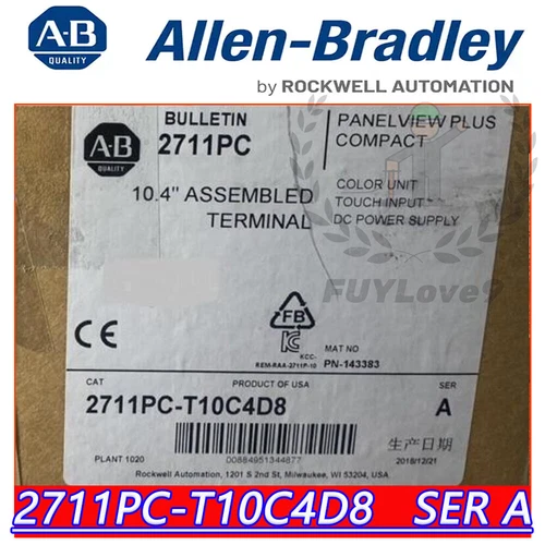 2711PC-T10C4D8 HMI PanelView Plus Compact 1000 Terminal 2711PC-T10C4D8 ...
