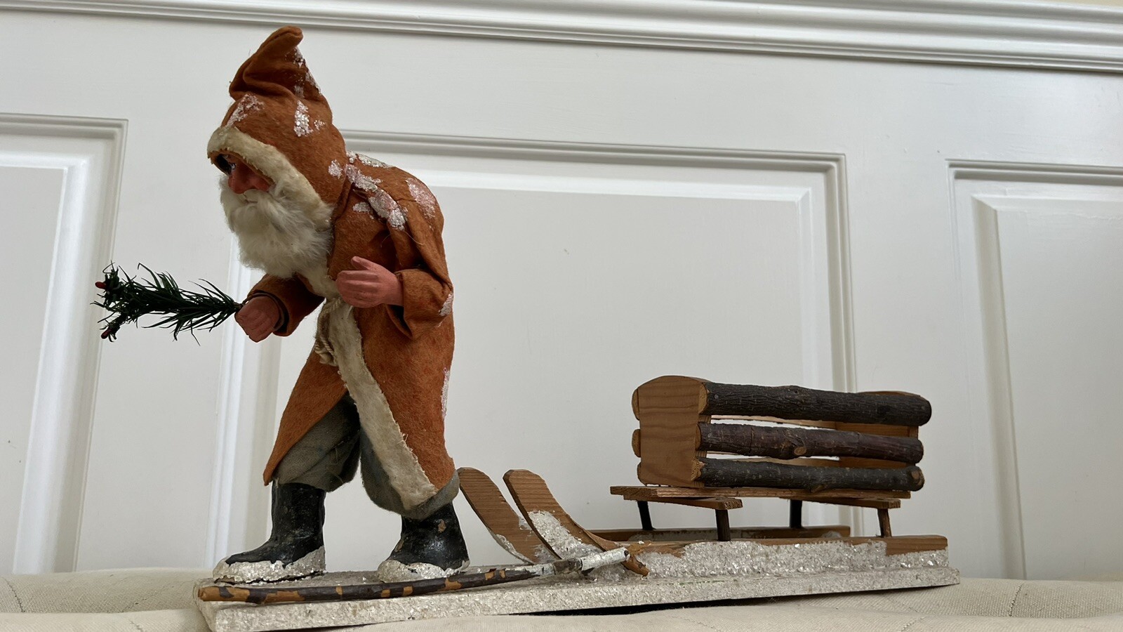 Rare Antique Papier-mâché German Belsnickle Christmas Santa Claus With ...