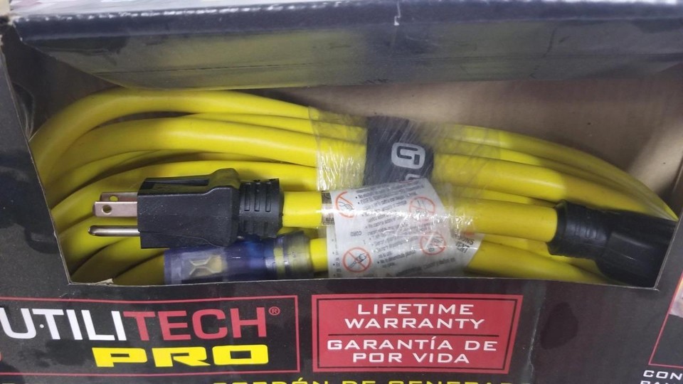 Utilitech Pro 100ft 20AMP T-Blade Plug 10/3 Generator Cord #0067702 | eBay