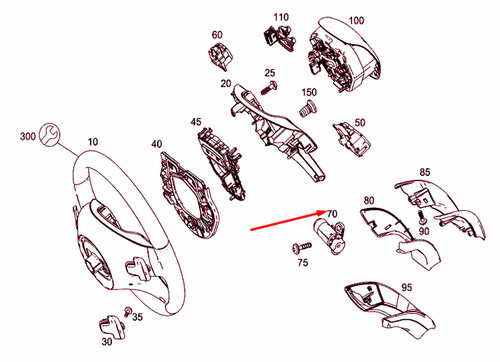 Mercedes-Benz Ml W166 Steering Wheel Vibration Motor A0999064100 OEM ...