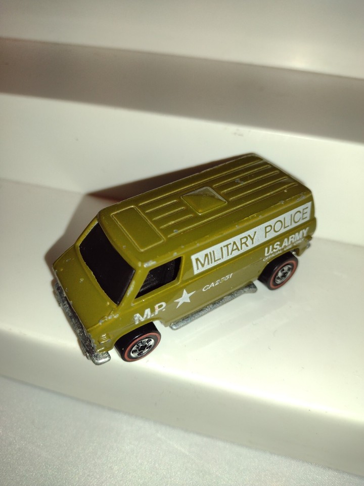 Hot Wheels Redline MP Super Van Army Military Police Green All Metal ...