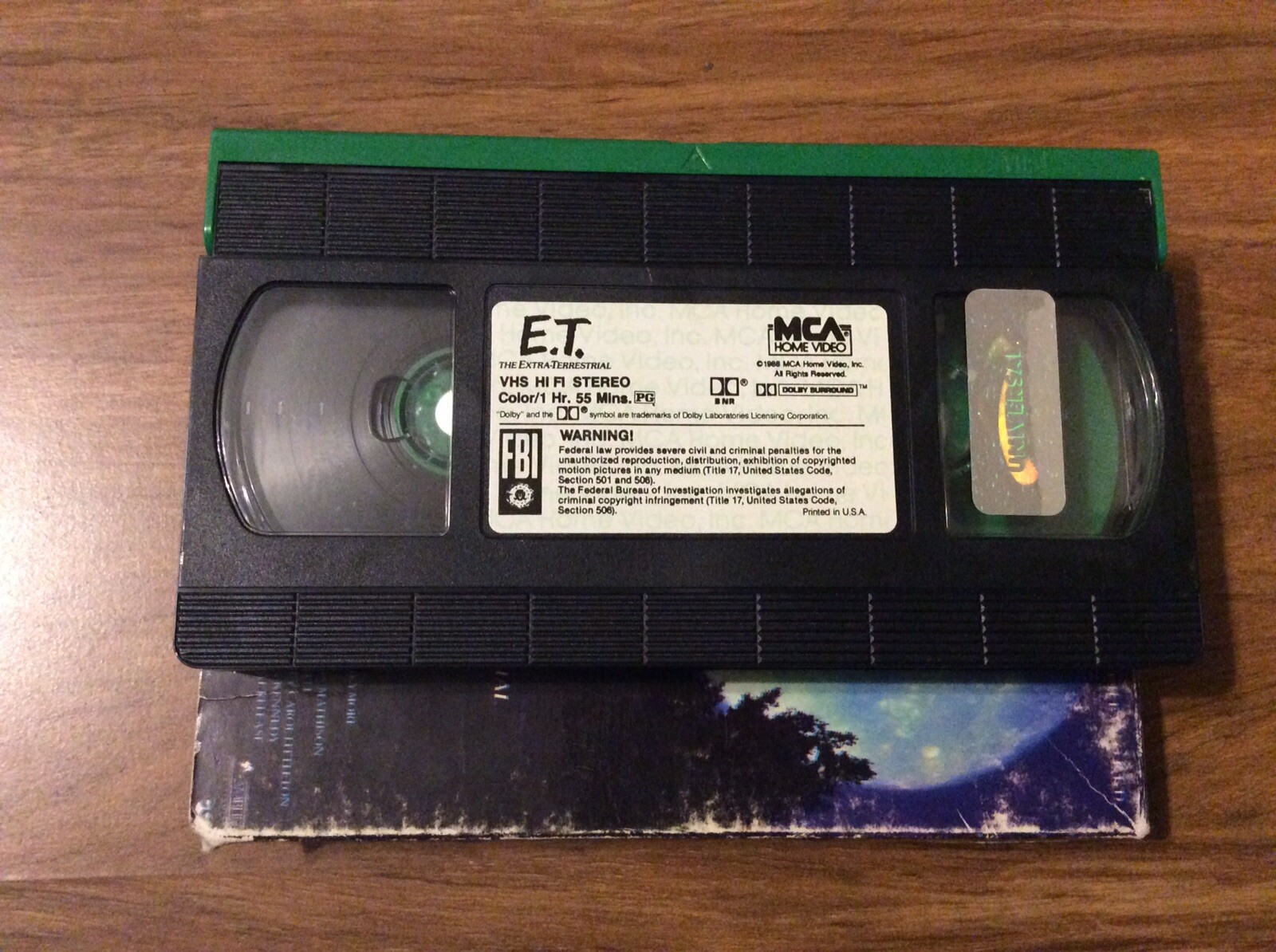 1982 E.T. the extra-terrestrial (VHS) Black & Green Tape, RARE! MCA ...