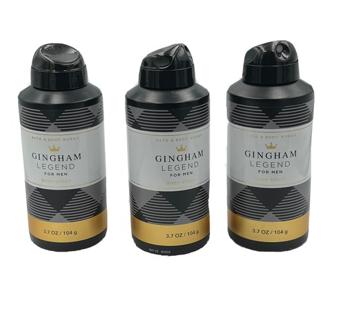 Bath & Body Works Gingham Legend for men 3 Body Sprays New | eBay