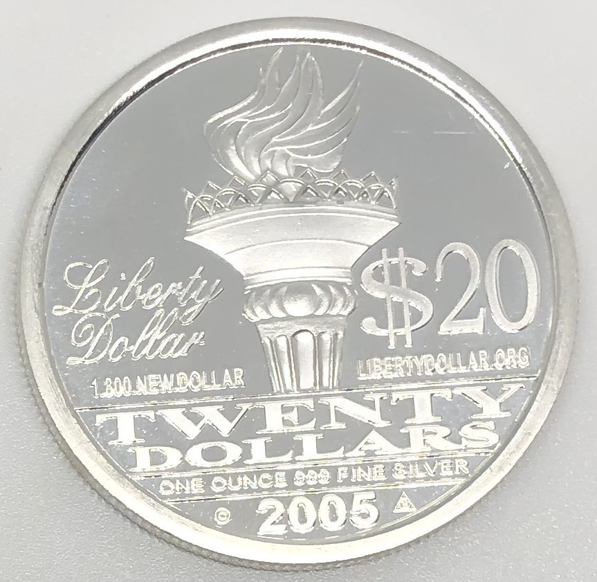 2005 NORFED 1 oz .999 FINE SILVER FROSTY PROOF LIKE TONED $20 BU in ...