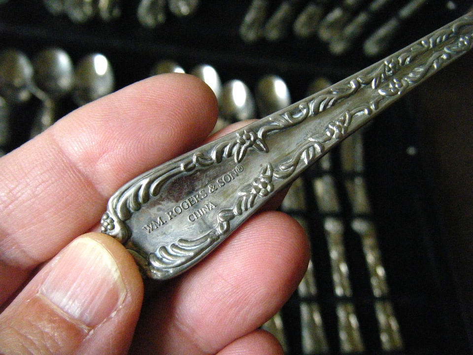 WM Rogers & Son Flatware Silverware Silver Plated 50 pc in Case ...