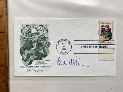 1978 Andy Williams Autograph on Jimmie Rodgers First Day Cover. | eBay