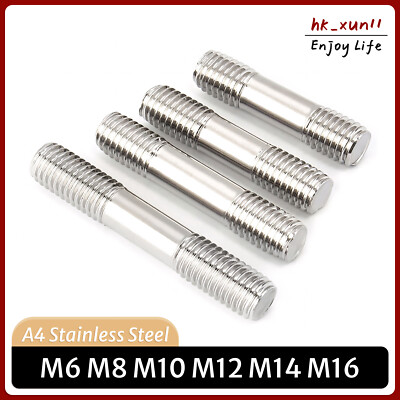Double End Threaded Stud Bar Rod Bolts 316 (A4) Stainless Steel Screws ...