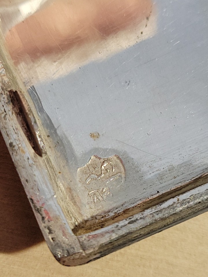 Rare Antique Silver Cigarette Case, Asian?, See Hallmark, 112mm by 79mm ...