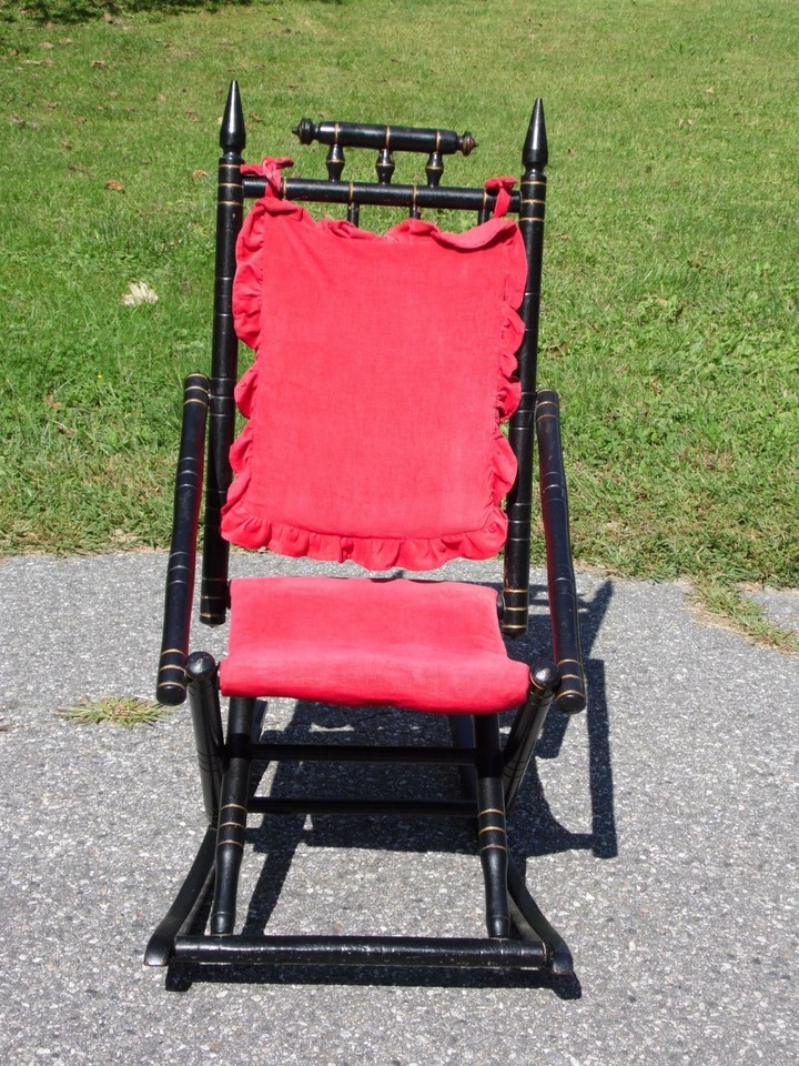 Antique 19th Century Victorian Ebonized Eastlake Rocker Rocking Chair ...