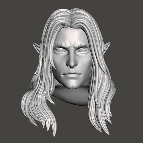 Drizzt Do'urden Drow elf custom head for Mythic Legions and other ...