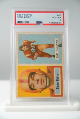 Vintage 1957 Topps Football Card #48 Gene Brito PSA 4 VG-EX | eBay