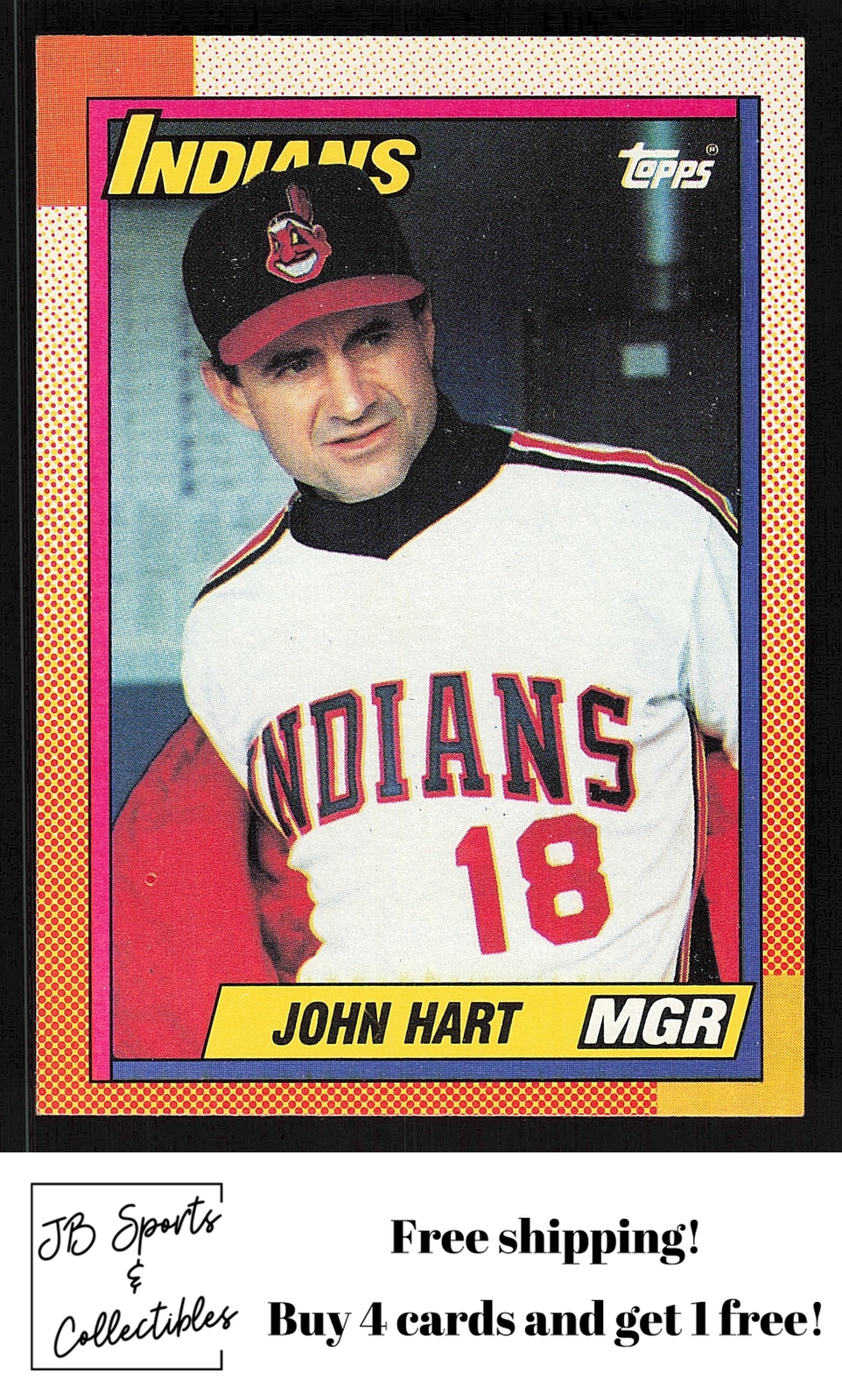 1990 Topps John Hart #141 Cleveland Indians | eBay