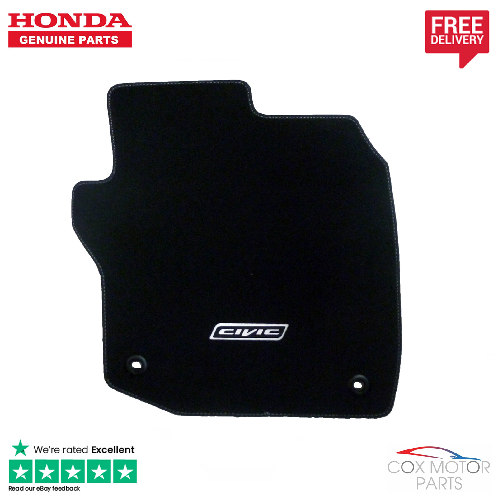 Genuine Honda Civic Driver Side Carpet Mat 2012-2016 | eBay UK