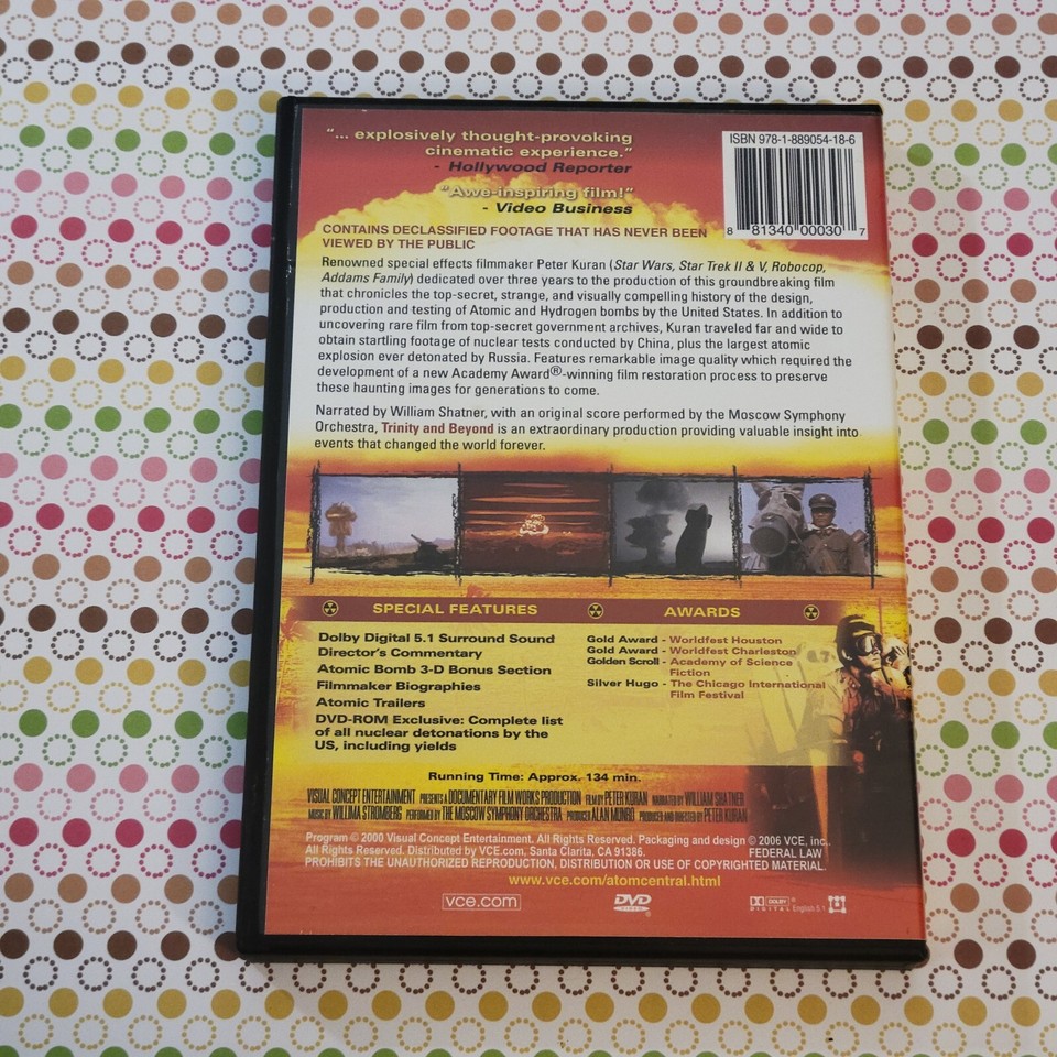 Trinity & Beyond: The Atomic Bomb DVD by William Shatner - 📀 ...