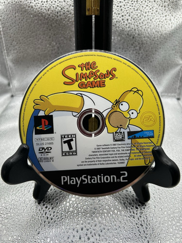 The Simpsons Game PS2 Sony PlayStation 2 Black Label Disc Only Tested ...
