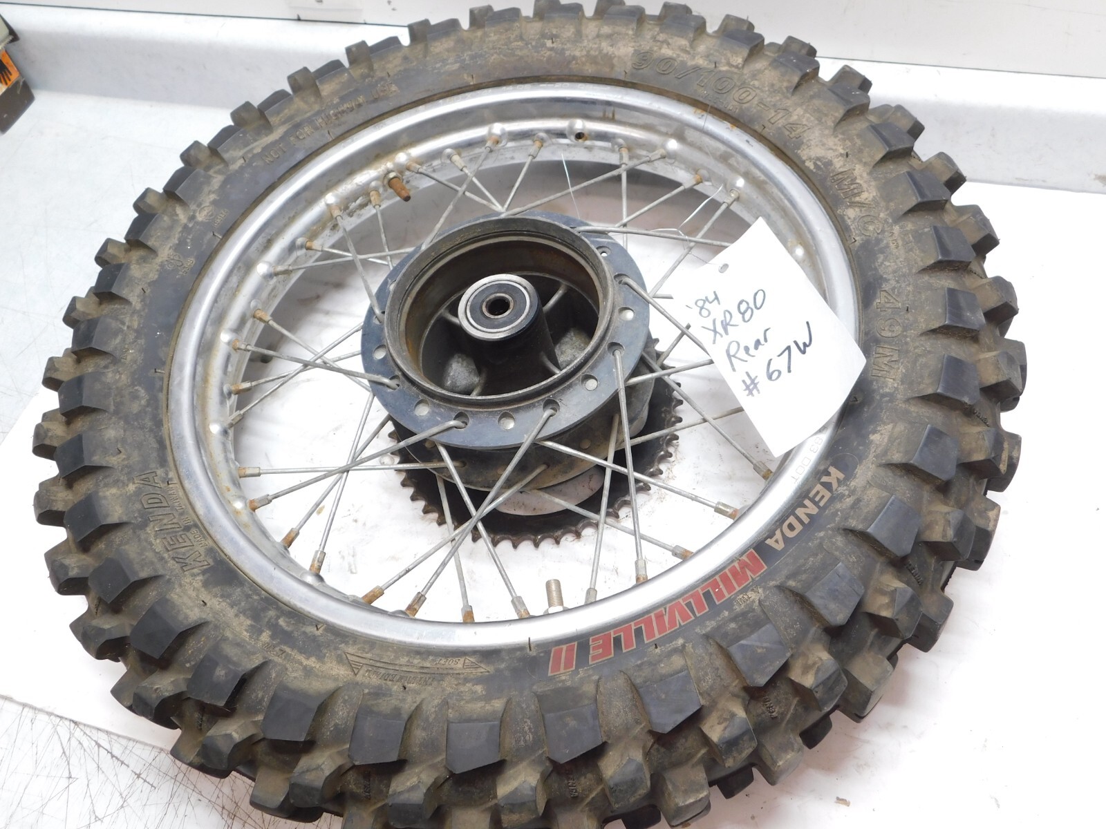 1984 Honda XR80 Rear Wheel Assembly | 42601153600ZA | OE | Silver ...