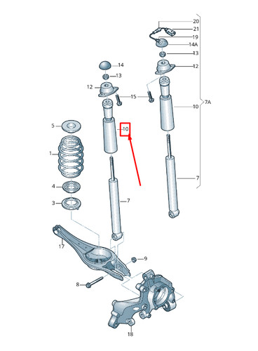 AUDI A3 SPORTBACK 8V REAR SHOCK ABSORBER STOP BUFFER 5Q0511358D | eBay