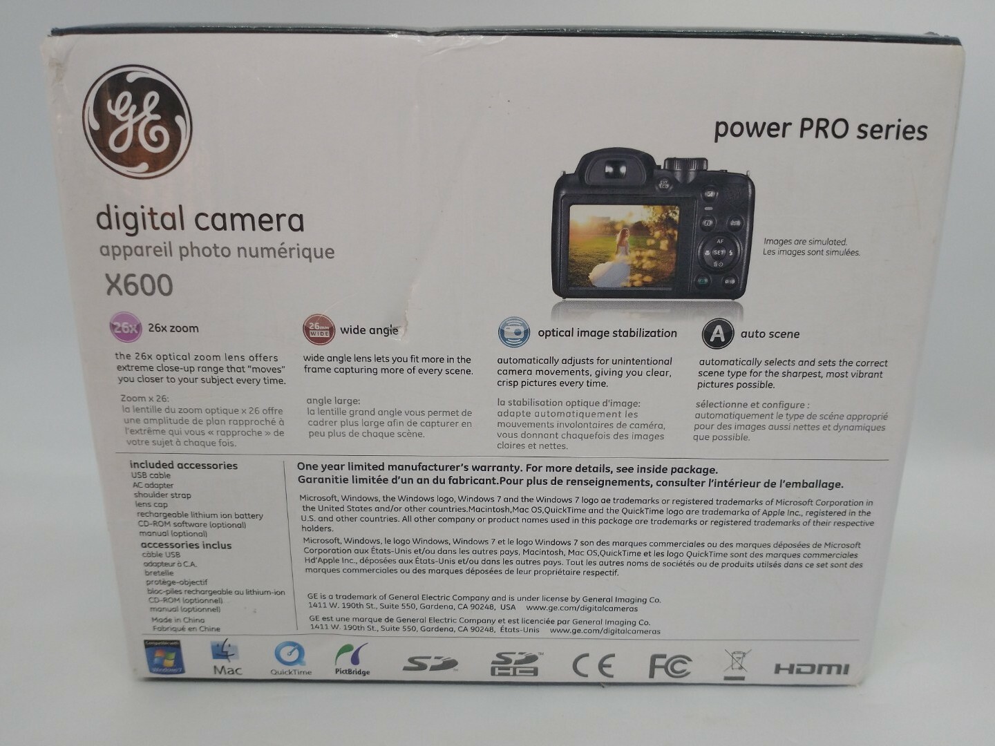 GE Power Pro Series X600 14.4MP Digital Camera - White for sale online ...