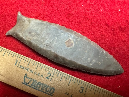 3 7/8" Fluted Cumberland Point, Indian Artifacts, Arrowheads, Hopewell ...