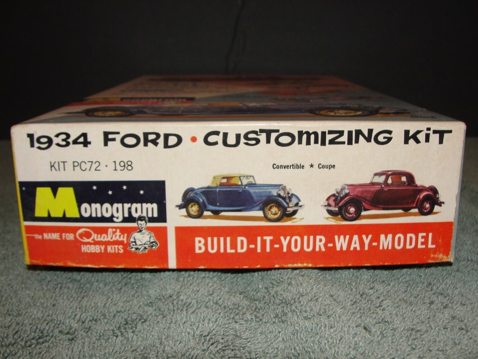 1962 Monogram 1934 Ford Coupe/Convertible Customizing 1:24 Scale Model ...