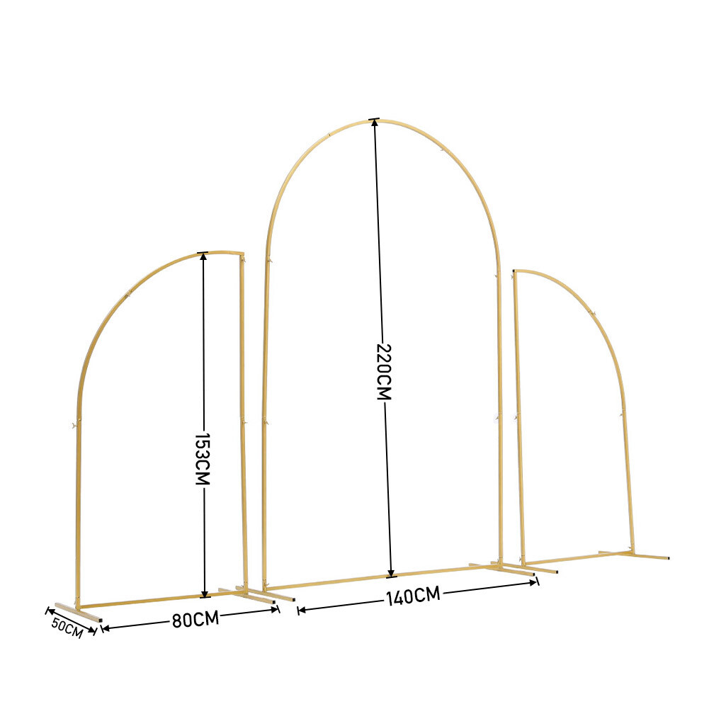 3x Large Wedding Arch Backdrop Stand Flower Display Frame Party Flower ...
