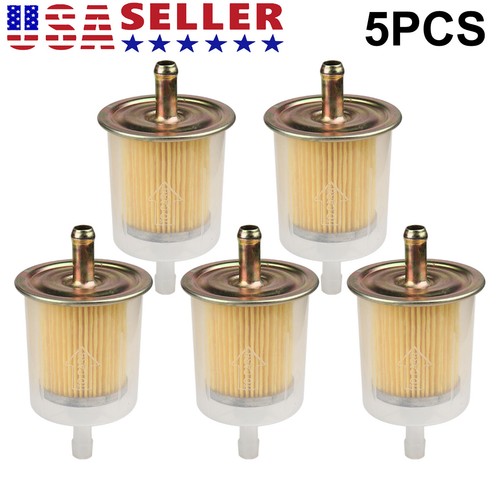 5 Packs 5/16" Fuel Filters Industrial Universal Motorcycle Inline Gas ...
