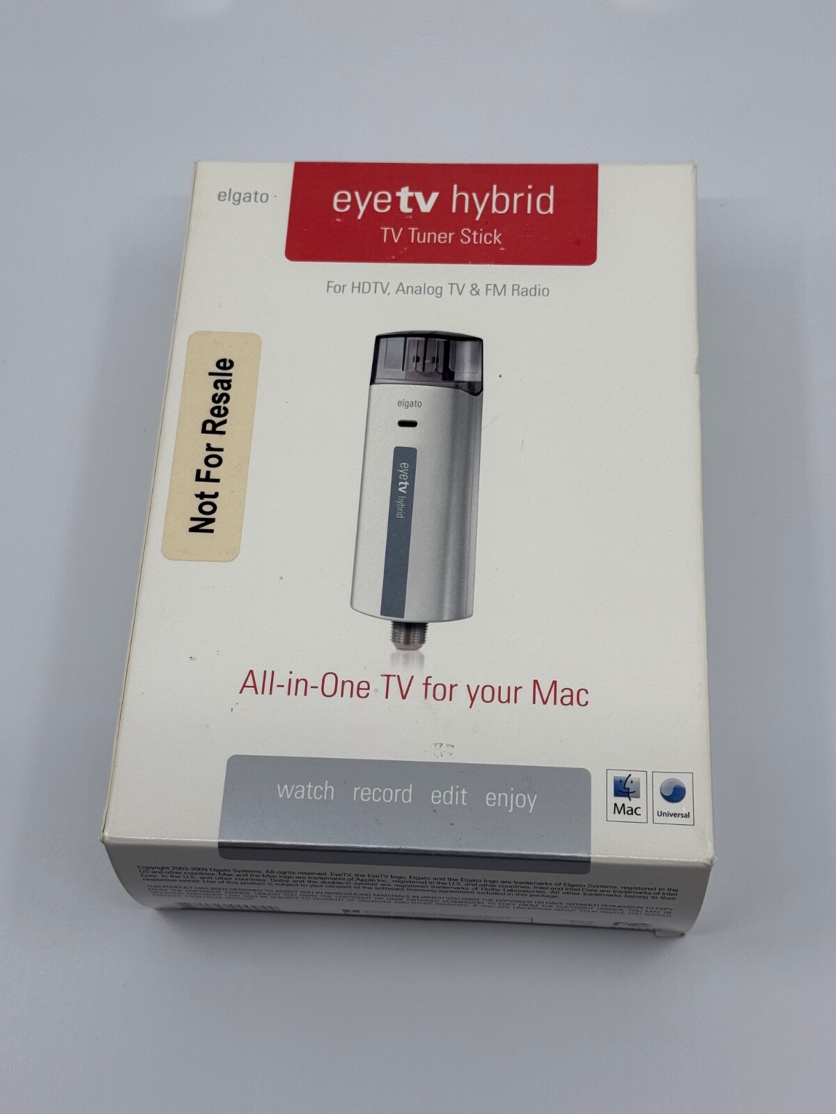 Elgato EyeTV Hybrid TV T Stick For HDTV,Analog TV & FM Radio All In One ...