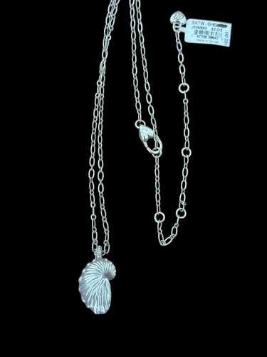 Brighton Shells Around The World Paper Nautilus Necklace- silver ...