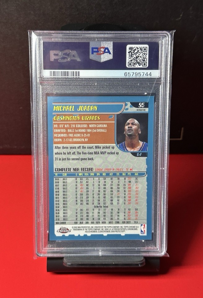 2001 Topps Chrome Michael Jordan PSA 9 - REFRACTOR #95 | eBay