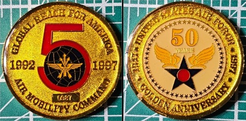 Challenge Coin Global Reach America Air Mobility Command AMC 1997 USAF ...