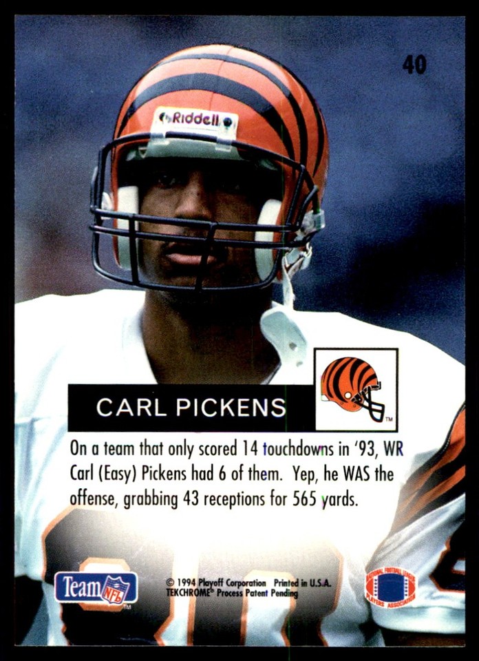 Carl Pickens 1994 Playoff #40 Bengals NFL READ FREE SHIPPING ...