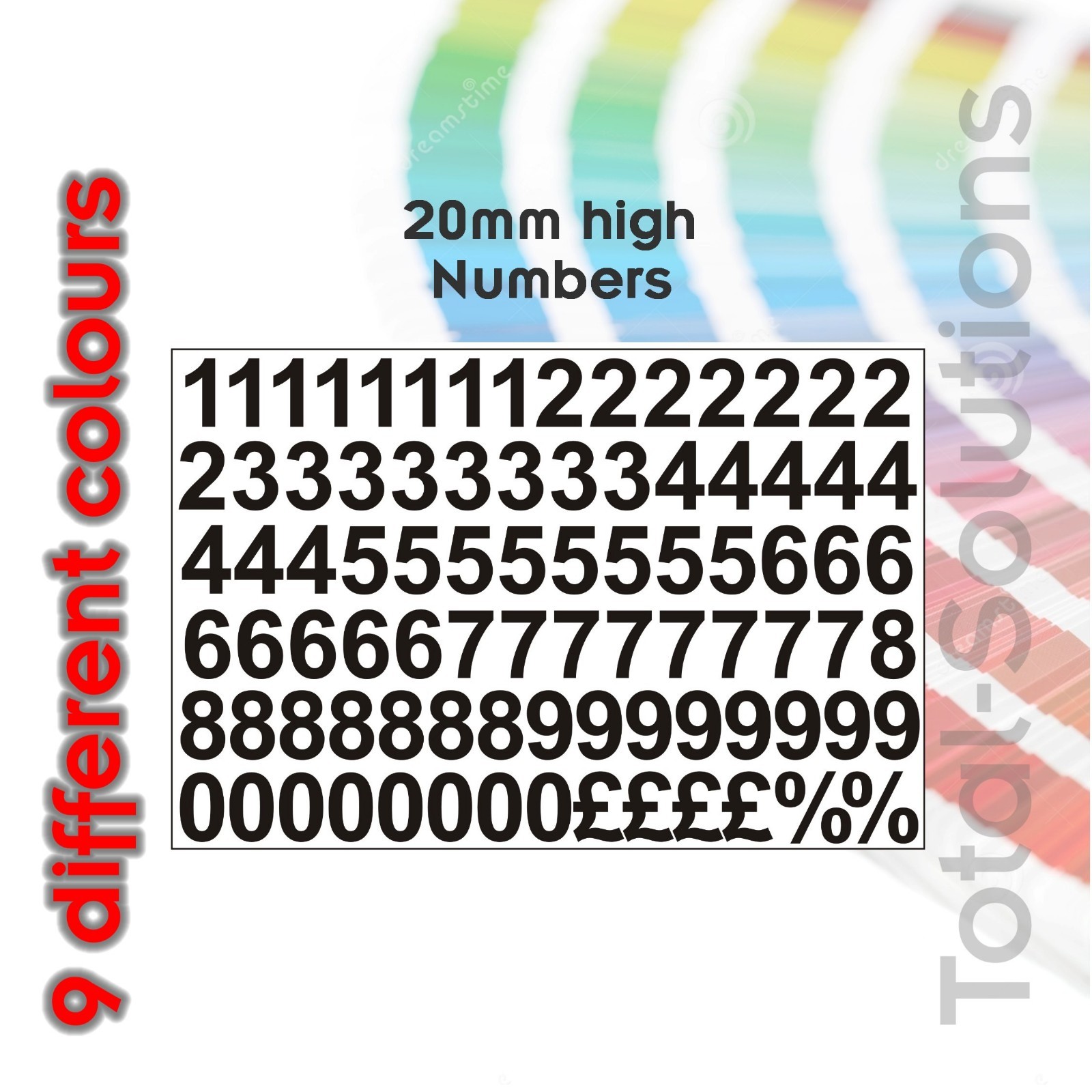 13mm - 50mm Self Adhesive Vinyl Alphabet Letters and Numbers - Upper ...