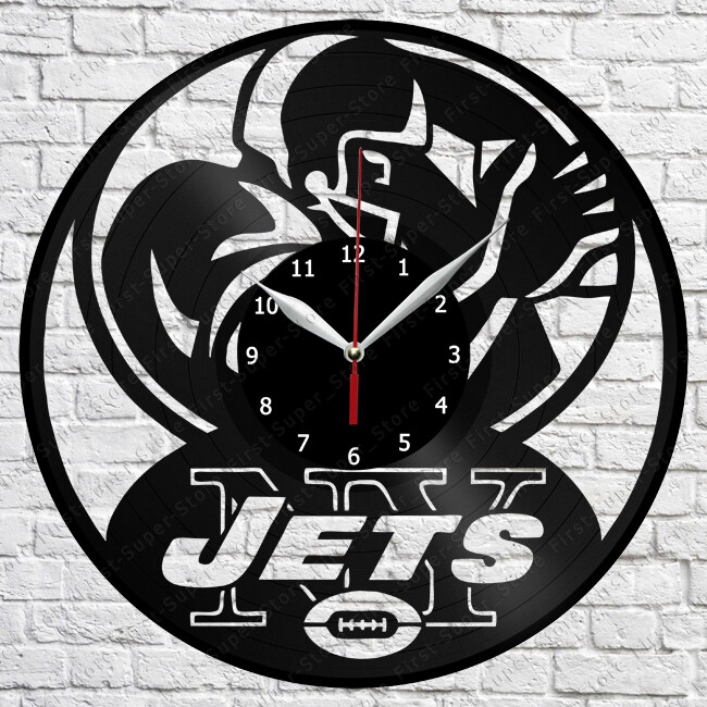 New York Jets Vinyl Clock Record Wall Clock Decor Fan Art Home 3321 | eBay