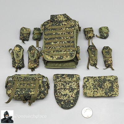 1:6 scale DamToys Russian Military Police VKBO Camo Vest Pouch Set 12 ...