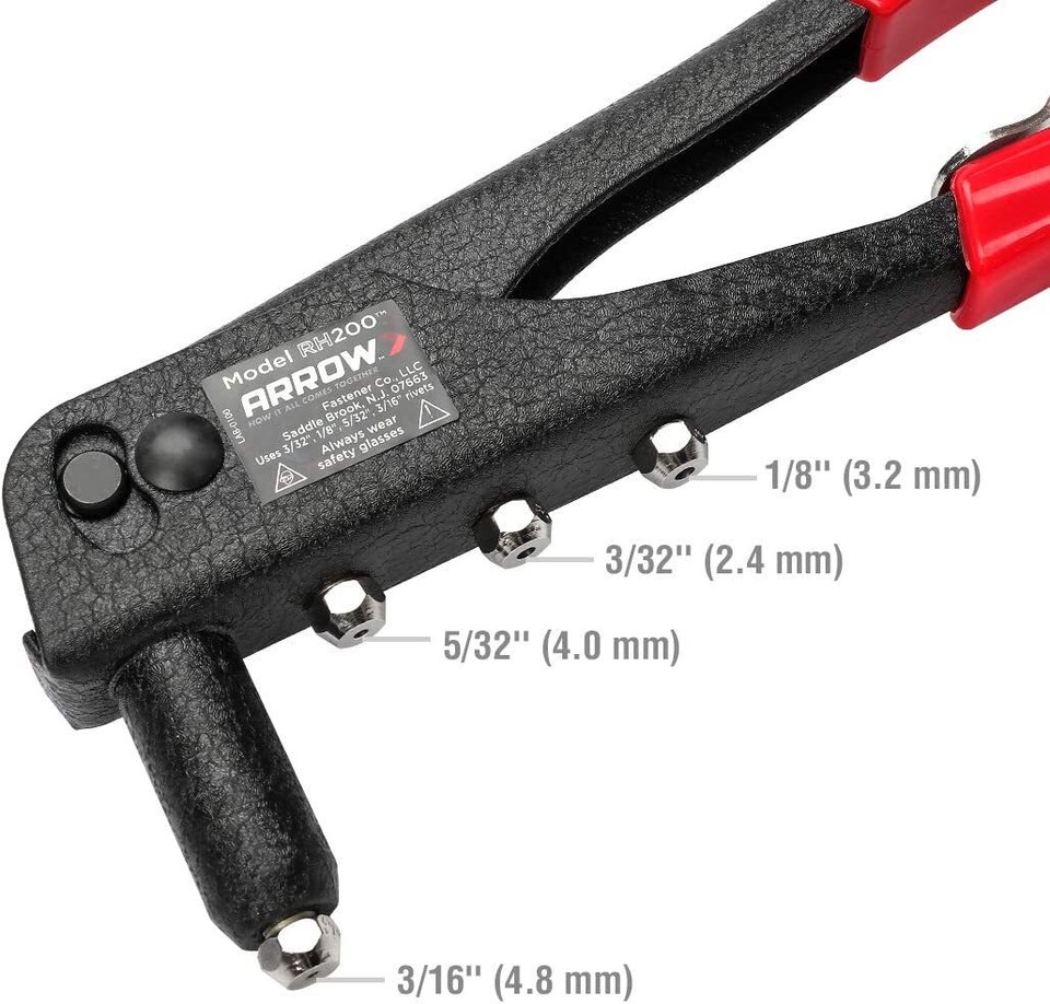 Arrow Heavy Duty Riveter Kit, Professional Pop Rivet Gun w/Assorted 120 ...