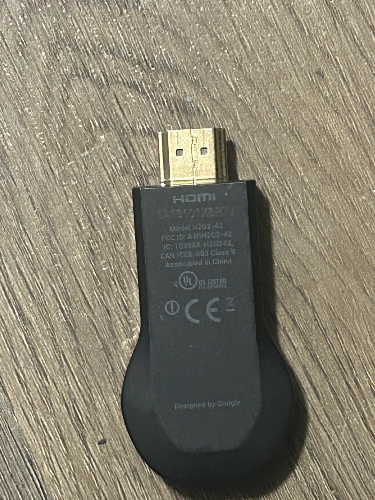 Google Chromecast HDMI Dongle H2G2-42 Chrome TV Media Black